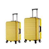 China 20 26 Inch Aluminum Hard Case Suitcase Travel Bags Zipperless Luggage Sets 2 Piece Durable PC for Outdoors Luxury Style for sale