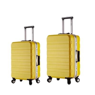 China 20 26 Inch Aluminum Hard Case Suitcase Travel Bags Zipperless Luggage Sets 2 Piece Durable PC for Outdoors Luxury Style for sale