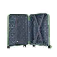 China Green PP Modern Style Waterproof Lightweight Luggage with TSA Lock Durable Hard Shell Suitcase for Travel for sale