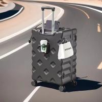 China Aluminum Trolley Simple Luxury Modern Large Suitcase Dark Black 360° Spinner Wheels TSA Lock Oversized Check-In Bag for Business Light Weight for sale