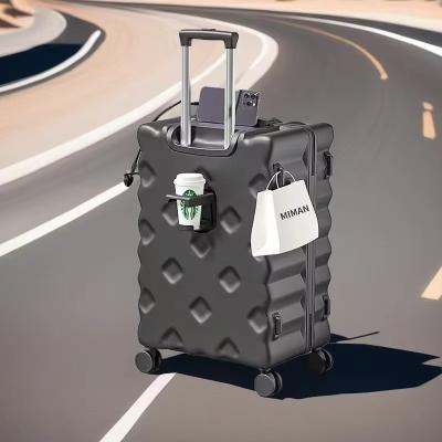 China Aluminum Trolley Simple Luxury Modern Large Suitcase Dark Black 360° Spinner Wheels TSA Lock Oversized Check-In Bag for Business Light Weight for sale