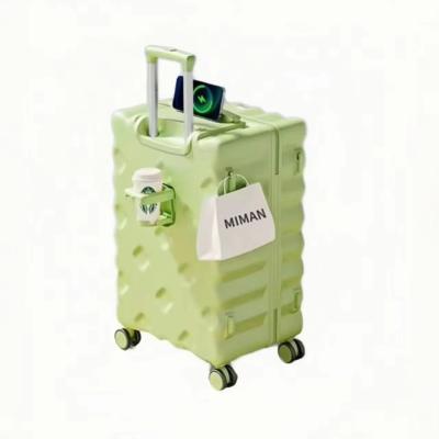 China Multifunctional Suitcase with 3D Textured Shell Design for sale