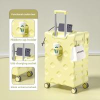 China Multifunctional Suitcase with 3D Textured Shell Design for sale