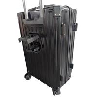 China Lightweight Multi-Functional PC Carry-On Luggage with Cup Holder and Hanger Lining 210D Polyester for sale