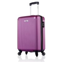 China Purple Unisex ABS Luggage Set Customized Logo Accepted Excellent PC Carry-on Suitcases Simple Fashionable Classic Design for sale