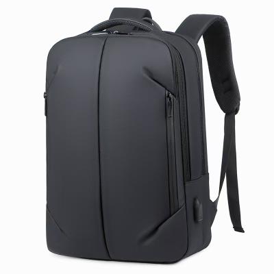 China Business Laptop Double Shoulder Bag Large Capacity Multifunctional Men's Backpack with Soft Handle and Plain Pattern Type for sale