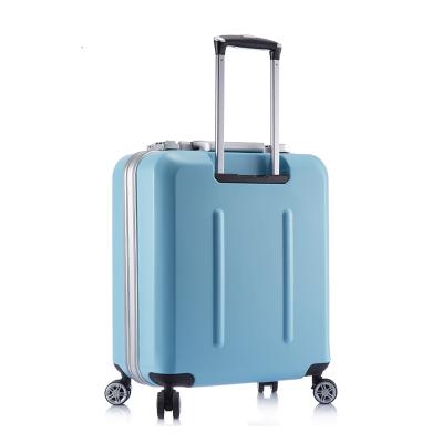 China Aksen/OEM Logo Acceptable 18 Small Trolley Suitcases on Wheels Multi-Functional Lightweight and Portable for Unisex Travel for sale