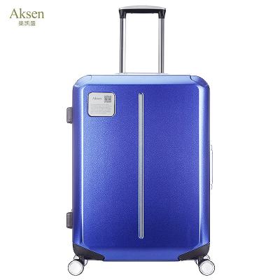 China Zipper Closure Luxury 20-inch Aluminum Business Suitcase with Spinner Caster Scratch-resistant Lightweight PC Modern Style Carry-on Luggage for sale