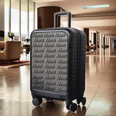 China Light Weight Custom Logo Adjustable Handle Luxury Simple Travel Suitcase 20'' Modern 360° Silent Spinner Luggage Business for sale