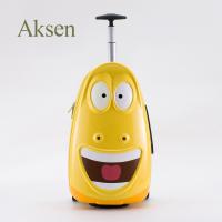 China Yellow PC Kids Children School Luggage Suitcase Trolley Cabin Carry on Travel Waterproof Cartoon Pattern Pupil Luggage for sale