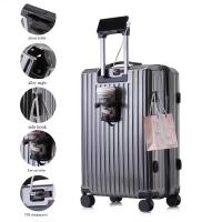 China Durable Large Capacity Student Luggage 20 Inch Multifunctional Zipper Trolley Case with ABS PC Main Material and Luxury Style for sale