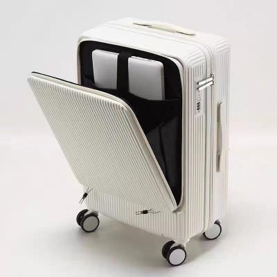 China Custom Logo Accepted TSA Lock Front-opening Luggage in Aluminium Alloy Trolley for Business-Ready Travel and Unisex for sale