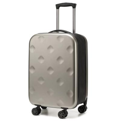 China ABS PC Material Folding PC Luggage Collapsible Suitcase Round Pit Design Carry on Boarding for sale