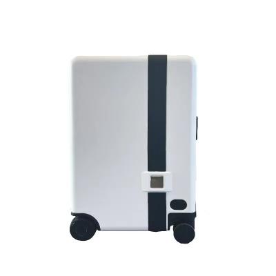 China Smart Riding Luxury PC Material Carry-On Automatic Remote Control Spinner Caster Travel Luggage Suitcase for Business Trips for sale