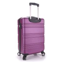 China Horizontal Ribbed Hard Shell Suitcase in Green / Beige / Blue / Black for sale