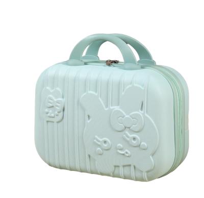 China Main Material ABS Portable Makeup Storage Box with Mirror Cosmetic Case for Girls Women Feature Light Weight Daily Life for sale