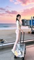 China Transparent Showcase Trolley Suitcase for sale