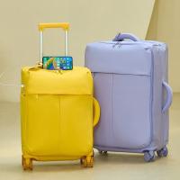 China 20 24 Inch Twill Nylon Luggage Suitcase USB Charging Front Opening Lightweight Carry on Luggage for sale