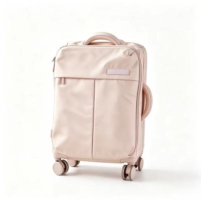 China 20 24 Inch Twill Nylon Luggage Suitcase USB Charging Front Opening Lightweight Carry on Luggage for sale