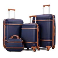 China High Quality PC Luggage 4pcs Sets Vintage Travel Suitcase Classical Carry on  Light Weight Suitcase Luggage Waterproof Baggage TSA Lock Hard Side Luggage for sale
