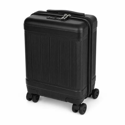 China 16 Inch Suitcase in Black Hard Shell with Removable Wheel & TSA Lock for sale