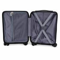 China 16 Inch Suitcase in Black Hard Shell with Removable Wheel & TSA Lock for sale