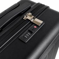 China 16 Inch Suitcase in Black Hard Shell with Removable Wheel & TSA Lock for sale
