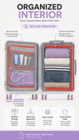 China 5-Wheel Wide-Handle Crystal Spinner Suitcase for sale