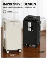 China Deep Component Hard Shell Wide Trolley Luggage for sale