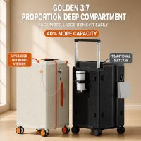 China Deep Component Hard Shell Wide Trolley Luggage for sale