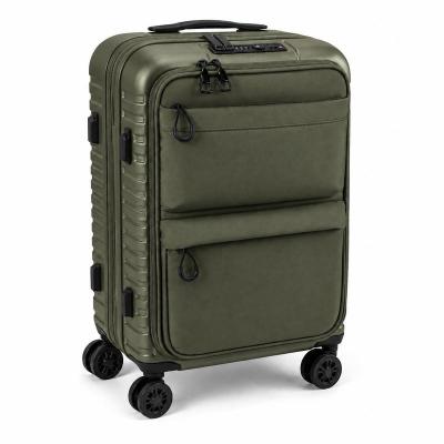 China Expandable Front Opening Hard Soft Shell Carry On Luggage for sale
