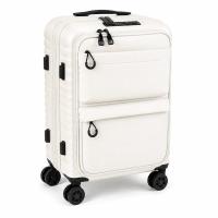 China Expandable Front Opening Hard Soft Shell Carry On Luggage for sale