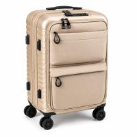 China Expandable Front Opening Hard Soft Shell Carry On Luggage for sale