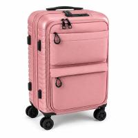 China Expandable Front Opening Hard Soft Shell Carry On Luggage for sale