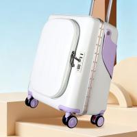 China Large Capacity Kids Ride-On Suitcase 20 Inch ABS+PC Hard Shell Trolley Luggage with Foldable Seat Spinner Wheels Wholesale for sale