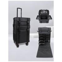 China Large Capacity Wheeled Makeup Case with 8 Drawers, Oxford Cloth Trolley Organizer for Salon Makeup Artists for sale