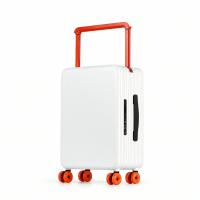 China Wide Handle ABS+PC Suitcase with Double Spinner Wheels, Hard Shell Luggage and Makeup Case Options for Travel for sale