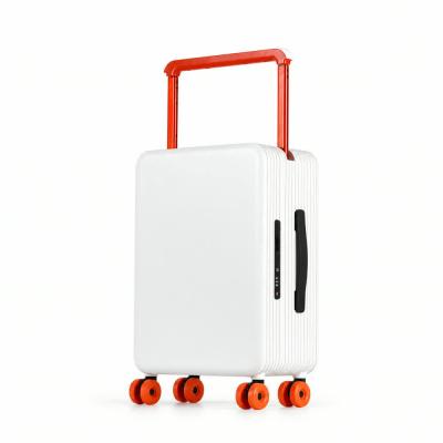 China Wide Handle ABS+PC Suitcase with Double Spinner Wheels, Hard Shell Luggage and Makeup Case Options for Travel for sale