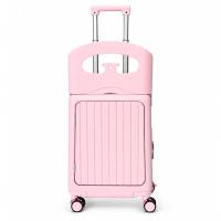 China Kids Ride-On Hard Shell Suitcase with Folding Seat Back, Front Opening, Brake Spinner Wheels and USB Type-C Ports for sale