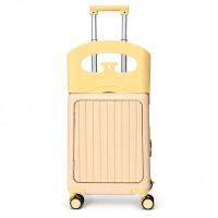 China Kids Ride-On Hard Shell Suitcase with Folding Seat Back, Front Opening, Brake Spinner Wheels and USB Type-C Ports for sale