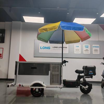 China Mobile Insulated Tricycle for Street Vending 150L Refrigerator Ice Cream Cart for sale