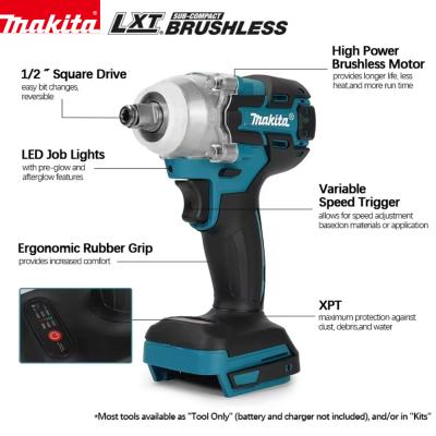 China DTW285 Small Electric Impact Wrench 1/2 Inch 280nm Battery Powered Torque Wrench for sale