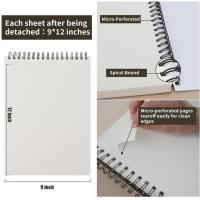 China A5 Spiral Bound Sketch Book 100 Sheets Acid Free Drawing Paper 9x12 Inches for Artists for sale