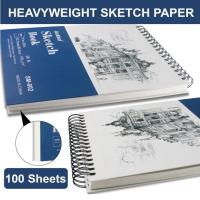 China A5 Spiral Bound Sketchbook 100 Sheets Acid Free Drawing Paper 9x12 Inches for Adults Teens for sale