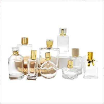 China Leak Proof Glass Perfume Spray Bottle 30ml 50ml 100ml with Metallic Aluminum Caps Custom Logo for sale