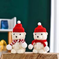 China 450ml PET Disposable Straw Cup with Screw Cap Children Bear Shape Milk Tea Bottle for sale