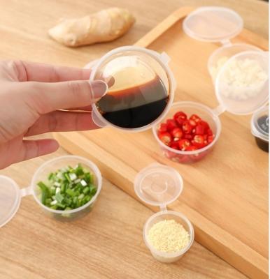 China Disposable PP Sauce Cup 0.75 oz to 4 oz Round Transparent Plastic Sealed Souce Cup for sale