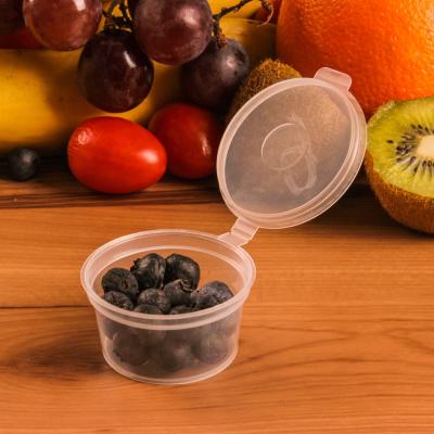 China 1 oz Disposable PP Sauce Cup 2000pcs Round Transparent Plastic Takeout Container for sale