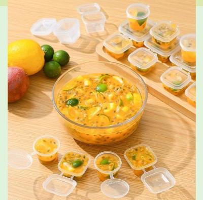 China Disposable PP Transparent Sauce Cup 0.75 oz to 4 oz for Takeout Soup Juice for sale