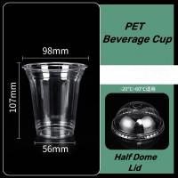 China 12oz-24oz Personalized Transparent Take Away Plastic Cups with Lid Customize Your Cup for sale
